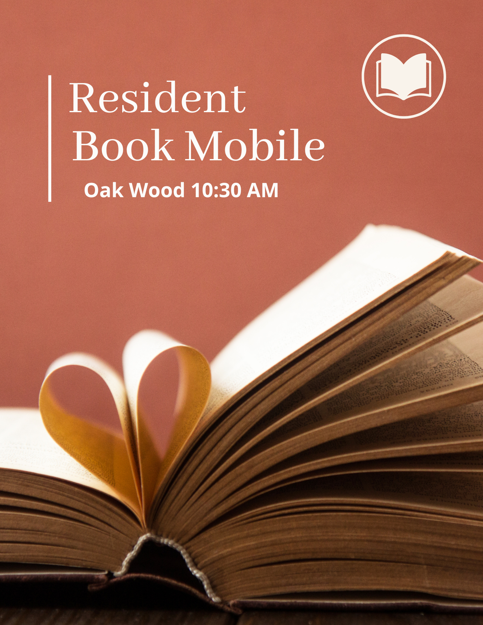 Resident Book Mobile 10:30am at Oak Wood - Oak Lane Nursing & Rehab